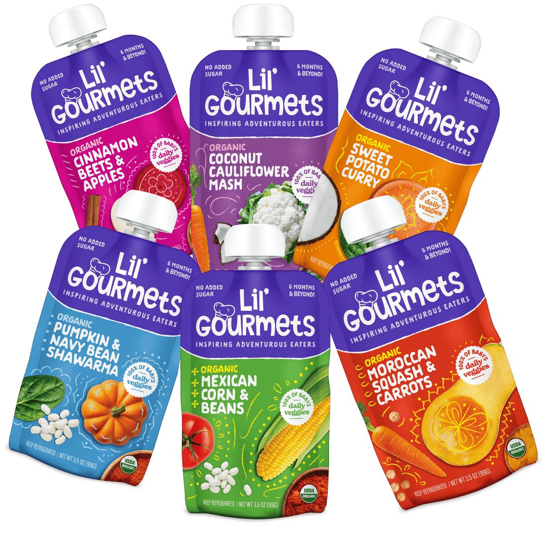 NEW Organic Veggie-First Baby Meals in Pouches – Lil' Gourmets
